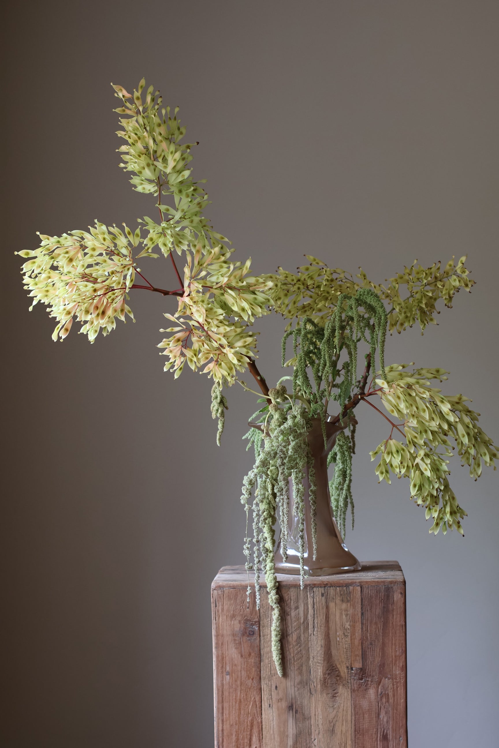 VERRE GLASS VESSEL SEPIA – INK + PORCELAIN